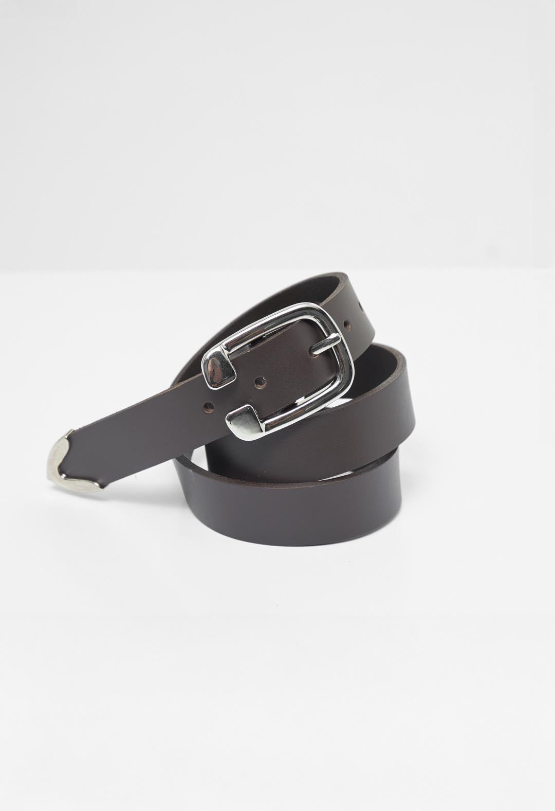 Cinturón café con hebilla cuadrada – Stop Jeans